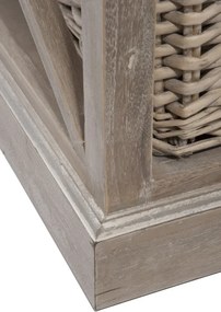 Dřevěný konferenční stolek s košíkem Jerome - 120*69*51 cm