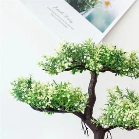 Bytová dekorace - umělá bonsaj v květináči Barvy: bílá