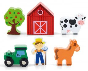 50812 Dětské dřevěné figurky - farma 6ks