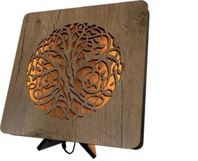 Li-Go "Strom života" lampa 31x31 cm provedení povrchu: ořech
