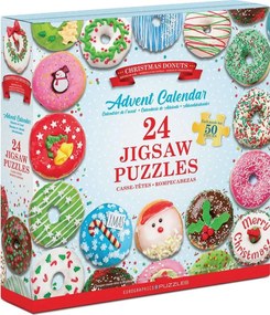 Adventní kalendář eurographics puzzle adventní kalendář: vánoční donuty 24 x 50 dílků