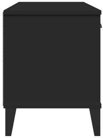 Lavice s botníkem VIKEN černá 106 x 35 x 45 cm kompozitní dřevo