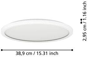 Eglo 901472 -LED RGBW St. koupel. svítidlo ROVITO 18,5W/230V pr.38,9cm IP44 bílá