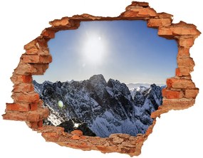 Wallmuralia Nálepka fototapeta 3D výhled Zima v Tatrách 90x70 cm