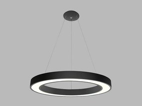 Moderní kruhové závěsné LED světlo SATURN P-Z - černá, 80 W, 4400 lm, 800 mm