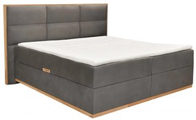 Čalouněná postel MAGNUM - šedá 160 × 200 cm