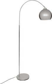 Stojací lampa oblouková FLORIS, kovová, stříbrná, 177 cm