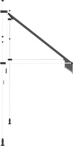 Ručně zatahovací markýza 250 cm antracitová 143689