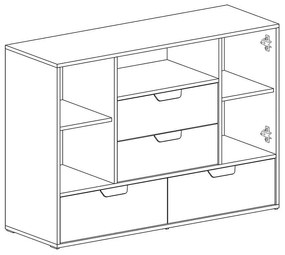Nano - komoda NA7 - dub riviera