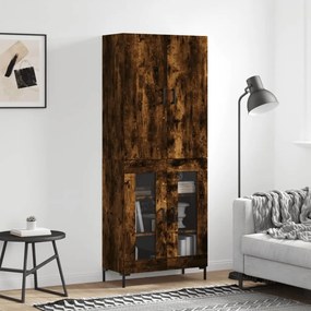 vidaXL Skříň highboard 69,5 x 34 x 180 cm kompozitní dřevo [3195735] Barva: Černá