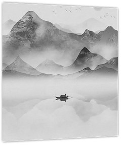 Obraz - Japonské jezero (30x30 cm)