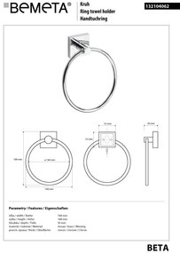 Bemeta Design BETA: Držák ručníků, kruhový -