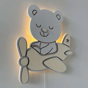 LED lampa Medvídek v letadle – Dětské noční světlo na zeď | SENTOP LED0592