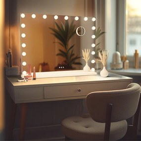 Kosmetické zrcadlo Norlina bez Bluetooth – bílá