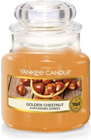 Yankee Candle Svíčka Yankee Candle 104g - Golden Chestnut, oranžová barva, sklo, vosk