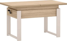 Rozkládací polohovací konferenční stolek HOGO 3v1 | 120-157x62,5-74,5x67 cm | síla horní desky 32 mm | dub sonoma/nohy kašmír