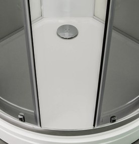 ARTTEC BRILIANT 90 x 90 cm - Masážní sprchový box model 5 šedé sklo