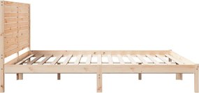 Prodloužený rám postele bez matrace 200 x 210 cm masivní dřevo 3309305
