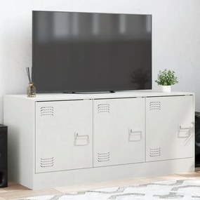 Fionshop 263670598 Tv skříňka bílá 99 x 39 x 44 cm ocel