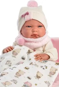 Llorens 73884 NEW BORN HOLČIČKA - realistická panenka miminko s celovi