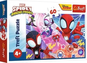 TREFL Puzzle Spidey: Hrdinské dobrodružství / 60 dílků / 33 x 22 cm