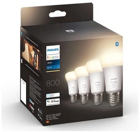 SADA 4x LED Stmívatelná žárovka Philips Hue WHITE A60 E27/9W/230V 2700K