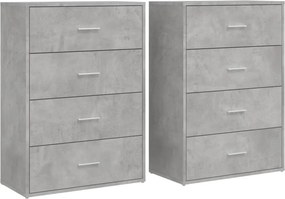 Příborníky 2 ks betonově šedé 60 x 31 x 84 cm kompozitní dřevo 3276584