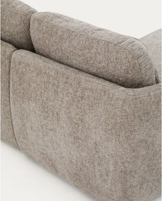 Taupe žinylková rozkládací rohová pohovka (levý roh/s lenoškou) Laira – Kave Home