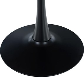Jídelní stůl, dub/černá, průměr 80 cm, REVENTON NEW