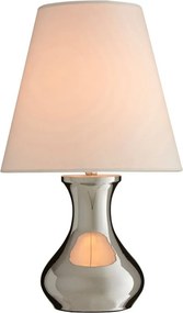 Krémová/ve stříbrné barvě kovová stolní lampa s textilním stínidlem (výška 36 cm) Nell – Premier Housewares