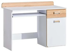 Dolmar Psací stůl Lorento L10 Kombinace barev: Brilantní bílá / Dub Nash