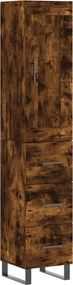 vidaXL Skříň highboard 34,5 x 34 x 180 cm kompozitní dřevo [3200222] Barva: šedá sonoma
