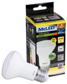LED žárovka E27 McLED R63 7W (60W) teplá bílá (2700K), reflektor 120° ML-318.004.87.0