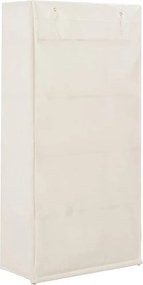 Skříň bílá 79 x 40 x 170 textil 248190
