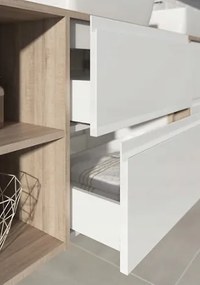 Cersanit Moduo, závěsná umyvadlová skříňka 50cm, bílá lesklá, S929-006