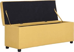 Lavice s úložným prostorem 116 cm žlutá polyester 281324