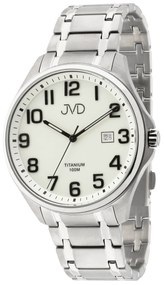 Pánské přehledné čitelné titanové náramkové hodinky JVD JE2001.1 - 10ATM