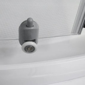 Roltechnik Outlet Čtvrtkruhový sprchový kout AVILES v setu s vaničkou Varianta: rozměry: 80x80 cm - (AVILES/0x80 - 4000660), Barva profilů a typ výplně: profily: bílá, výplň: transparent