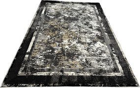 HU Vícebarevný moderní koberec Glamour 23348-Siyach Rozměr: 60x110 cm