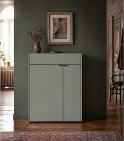 Šalvějově zelená skříňka 82x102x22 cm Ameca – Germania