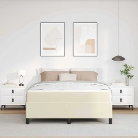 Rám postele s matrací Krémová 160 x 200 cm textil 3399011
