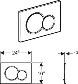 Geberit Sigma01 - Ovládací tlačítko Sigma01, černá lesklá, 115.770.DW.5
