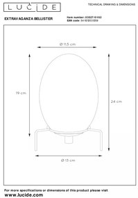 LUCIDE Stolní lampa EXTRAVAGANZA BELLISTER průměr 13 cm - 1xG9 - Amber