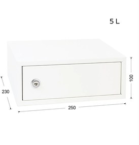 Ocelový sejf s mechanickým zámkem RICHTER RS.1.B (Bílá), RICHTER bílá
