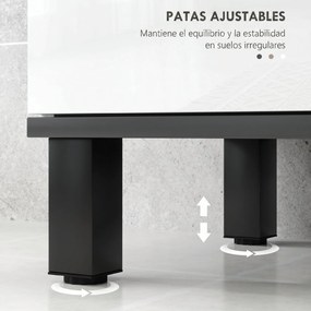 HOMCOM skříňka pod umyvadlo se 2 dveřmi a nastavitelnou policí pro umyvadla s nebo bez sloupku 60x34x70 cm, vysoký lesk bílá