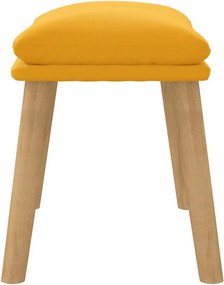 Podnožka hořčicově žlutá 45x29,5x35 cm samet 341442