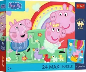 TREFL Puzzle Premium Plus Kids Prasátko Peppa: Pig Days MAXI / 24 dílk