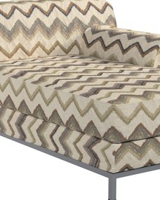 Potah na šezlong Kramfors pravý barva béžová látka pletený vzor, vzorované