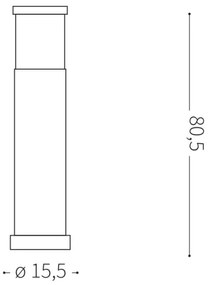 Ideal Lux - Venkovní lampa 1xE27/42W/230V 80 cm IP44 antracit