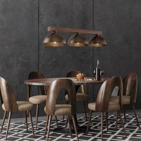 TK Lighting Hnědý závěsný lustr Oslo pro žárovku 3x E27 TK6299